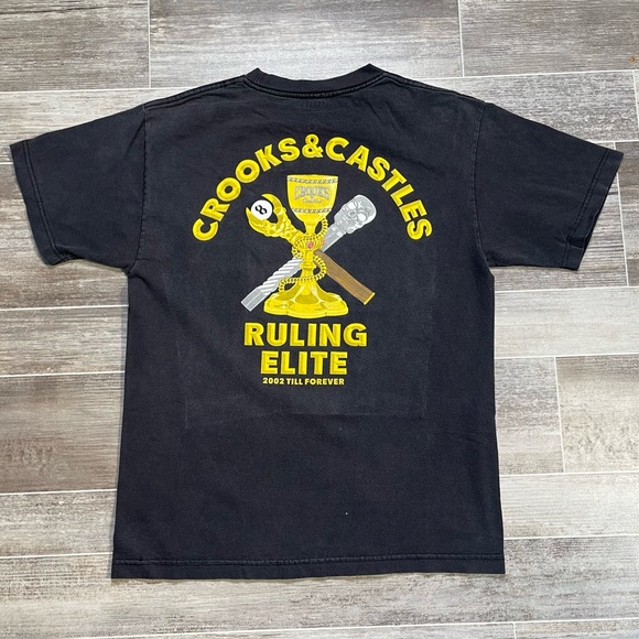 Crooks & Castles | Shirts | Vintage Y2k Crooks Castles T Shirt Black ...